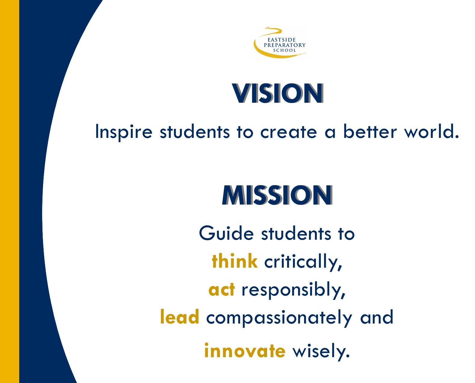 Middle School Student Handbook | Eastside Preparatory School